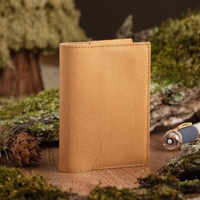 Amemory真皮封套笔记本真皮书衣意大利MBOX植鞣牛皮手工皮料法国