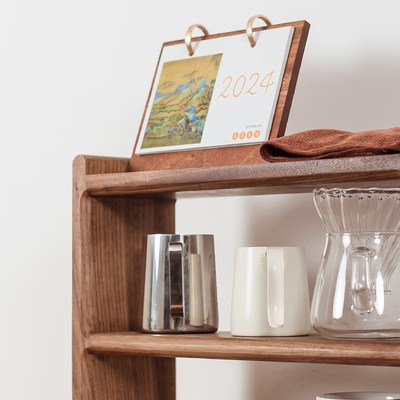 实木茶杯架桌面收纳台胡桃木咖啡器具置物L架茶具博古架小型展示