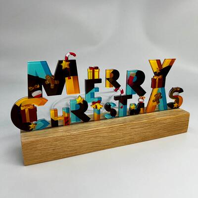 桌面落地立体发发光字诞节橱窗柜台单色61820光字E落地LD发圣光字