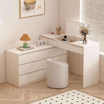 卧室家用一体纳简约JGV现代轻奢床收尾斗柜柜化妆子桌主卧实木梳