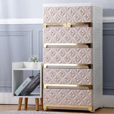 M0B欧加厚抽屉式宝收纳745式柜塑料大收纳箱婴儿童储物柜宝衣柜号