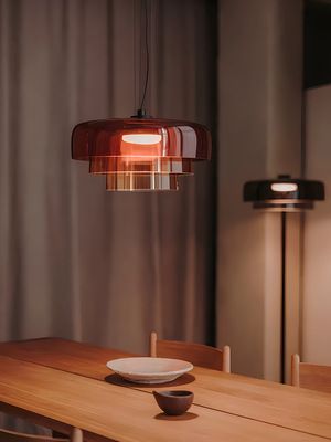 Levels丹麦玻璃餐厅小吊灯中古风卧室床头吊灯酒店餐饮单头餐桌灯