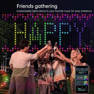 智能LED窗帘灯APP控制可调光DIY图案Mus