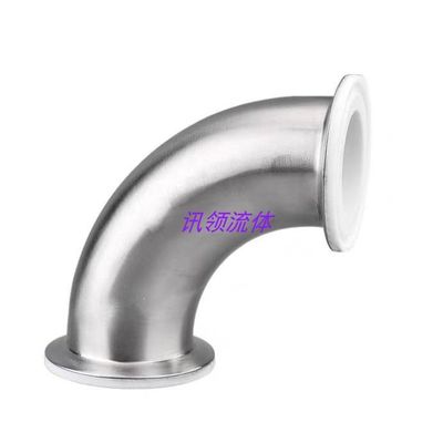 快装弯头内衬特氟龙304不锈钢管件喷四氟PTFE聚四氟乙烯喷氟弯头