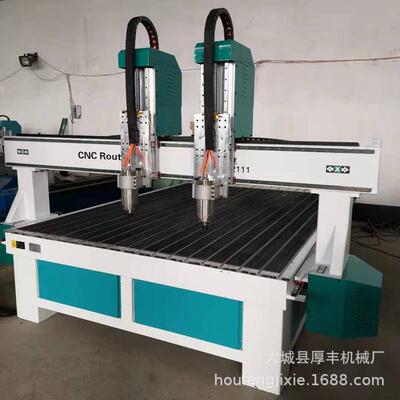 1825双机头寿材雕刻机 木工雕刻机厂家 数控电脑棺材雕花雕刻机