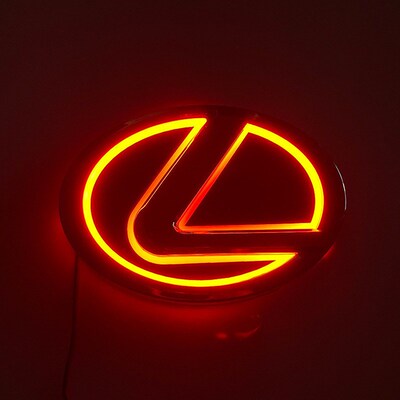 凌志彩色动态车标灯ES发光车标Led白色蓝色混动Es300240Ex