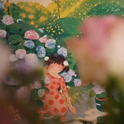 小小花圃 新中式风景水墨客厅电视柜装饰画绿色卧室床头艺术挂画