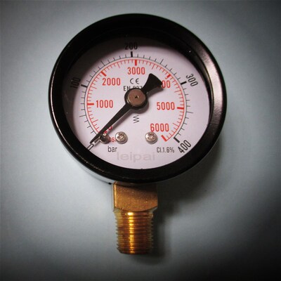 40mm-42mm 压力表 径向 CE EN837-1 压力0-400bar 6000psi y-40