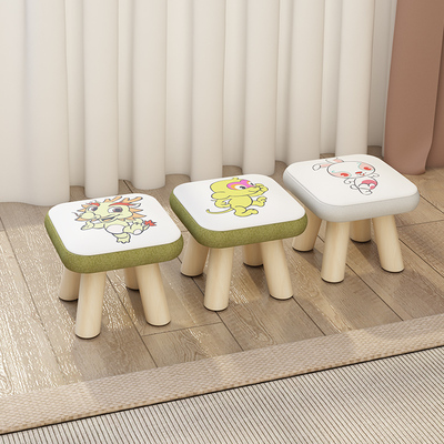 速发儿童小凳子家用矮凳墩厅板凳茶几沙发凳动物坐宝宝客可爱方凳