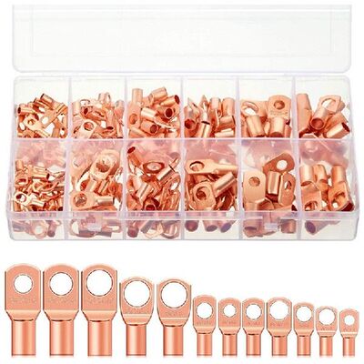 极速170Pcs Battery Cable Ends Battery Wire Lugs Eyelets Tubu