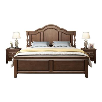 美实木储床1.5现简约乡村式1.8米欧代式主卧经济型M9128#复古物双