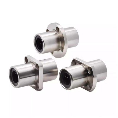 LHMCW/LHMCWM-6/8/10/12/13/16/20/25中间双切边法兰直线轴承双衬