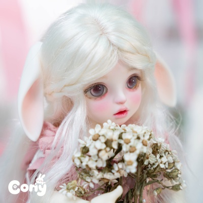 【TrueCom】&【Cony】BJD娃娃女6分兔耳官方原创娃头六分素头单头