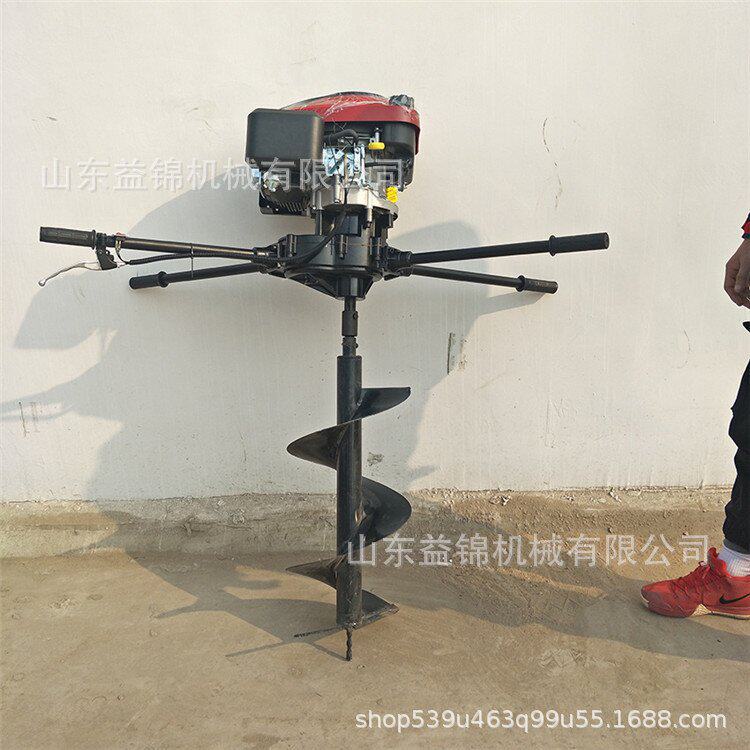 硬土质层钻眼机厂家 手提式二冲程挖坑机 种植树木螺旋式打窝机