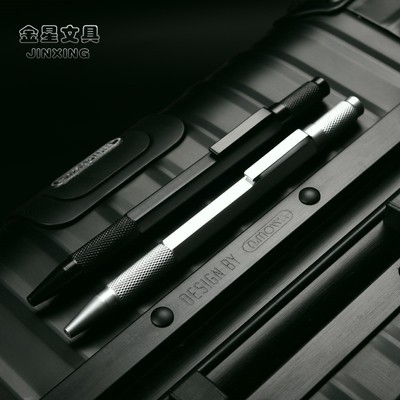 金属中性笔圆珠笔2用笔杆重手感铜水笔签字笔碳素笔高档商务刻字