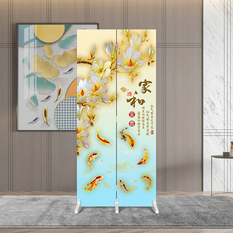 屏风隔断客厅中式家用卧室2026新款简约遮挡帘办公室简易移动折叠