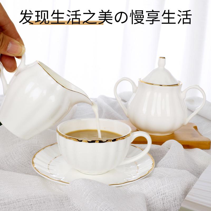 白色骨瓷英欧式陶瓷下午茶牛奶杯奶盅奶罐咖啡配套器具分酒器奶缸