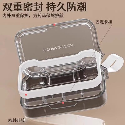 德国药盒便携式分装一周七天一日三餐迷你随身保健药品密封大容量