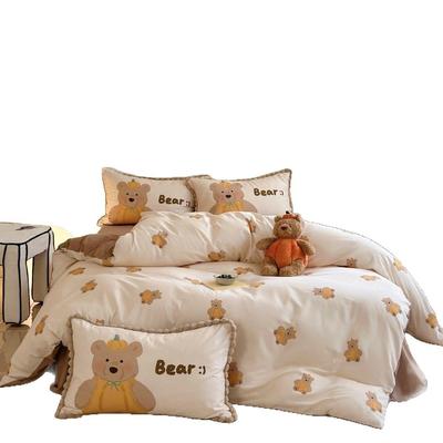 可风MK25042套卡通1被00支磨毛四件套全棉纯棉秋冬加厚床单儿爱童