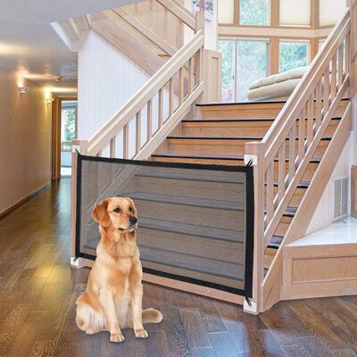 好货Dog Gate Ingenious Mesh Dog Fence For Indoor and Outdoor