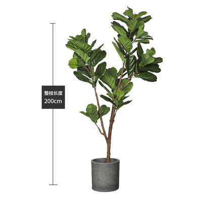 厂14661家直销北欧型大叶仿真琴榕盆栽居客厅家仿真假花摆件