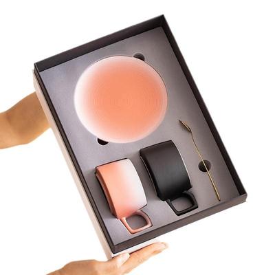 咖啡杯家用陶瓷杯碟套装下茶侣牛奶杯情杯高档精致子伴手午AL7477