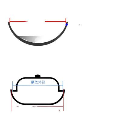 2锅盖高家用蒸锅盖子盖不锈钢AJL加高圆形炒锅铁锅26cm8高盖拱盖