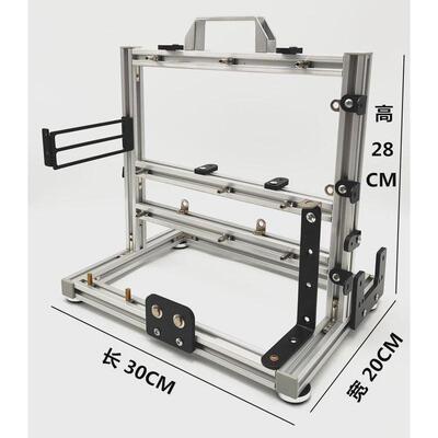 开放机箱b MATX电脑铝合金机架个性创意ITX台式机水冷箱X79X99迷