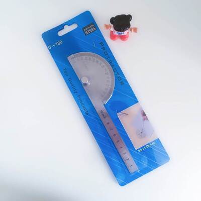 90X150量规厂家100mm量角器 0-180度不锈钢简易角度尺