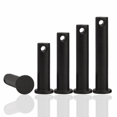 速发黑销轴G柱882平头圆孔销销带B销Q25钢M8M1M0M12M16M20