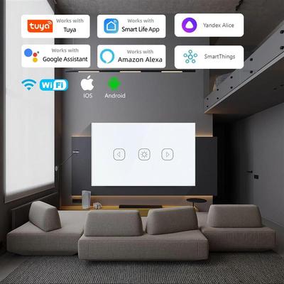 适配美规WiFi智能触摸调光开关面板alexa语音远程控制涂鸦APP智能