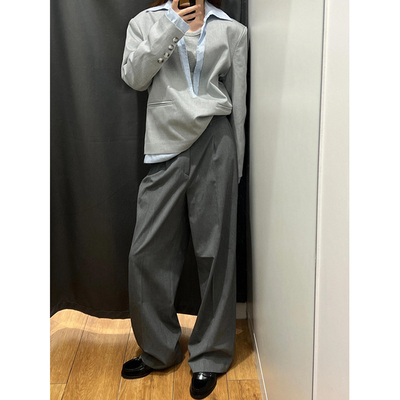 老钱风廓尔喀西裤男款垂感高级感