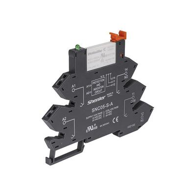 超薄继电器套装RNC1CO024带底座薄型继电器dc24v1组常开6A