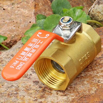 黄铜工程专用长柄球阀四分DN15六分一寸PN16大通径双内丝管道阀门