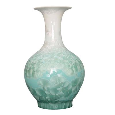 景德镇陶瓷结晶釉小花瓶家居客厅书房餐厅桌面台面插花摆件