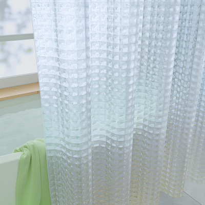 卫生间遮挡浴帘布防霉防水免打孔浴室淋浴干湿分离隔断门帘子窗帘