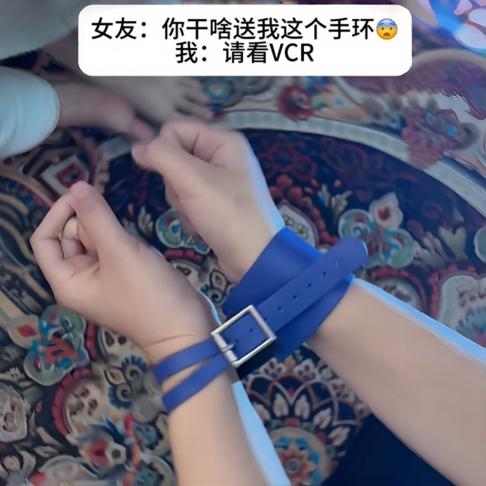 皮质臂环创意可调节亚文化手环饰品情侣升温道具手腕带装饰品配饰