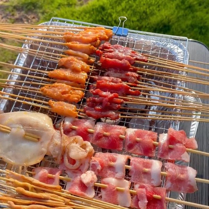 一次性餐烧烤炉肉煮烧烤架围炉茶露营野户烤外木炭家用全套