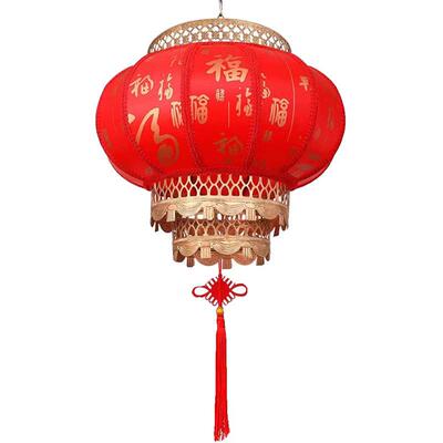 205新款太阳能庭羊2灯笼别墅大门阳台院乔迁挂饰CQM皮吊灯大红灯