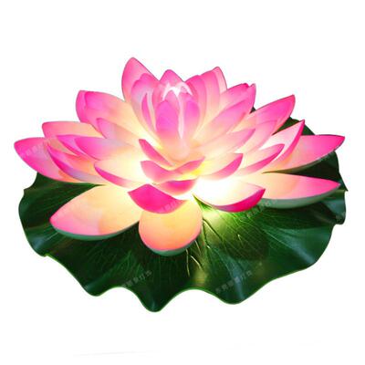 外荷灯太阳能花水上莲花灯水池景观装饰户发光75780仿真景亮化区