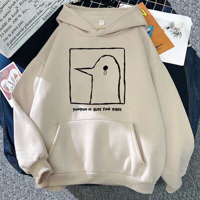 Cute printed long sleeved hooded sweatshirt 印花长袖连帽卫衣