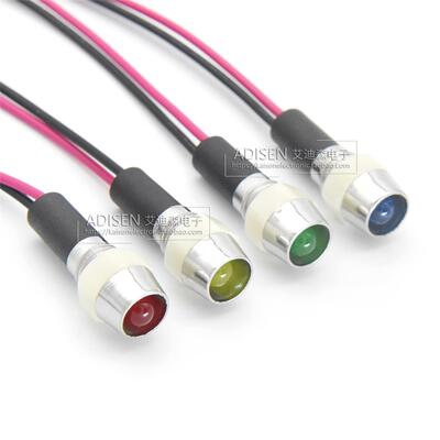 ADS-6 5V12VDC24VDC110VDC 安装孔&Phi;8mm LED 塑料电源指示信号