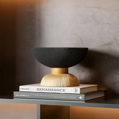 艺贝子现代轻高档奢电镀金陶瓷工术艺品酒柜艺品抽象装饰TKF摆件