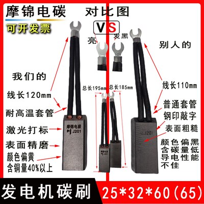 速发YZR碳刷J201/14 8 10 20 25 50 12.5 2 40 60 起重机/吊机