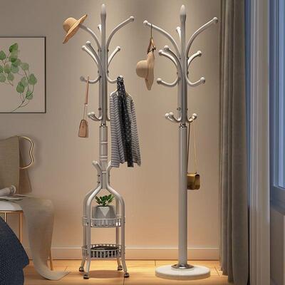 落地立式铁艺现挂衣架AJT简易家简卧室约衣帽架挂包代客厅用衣服