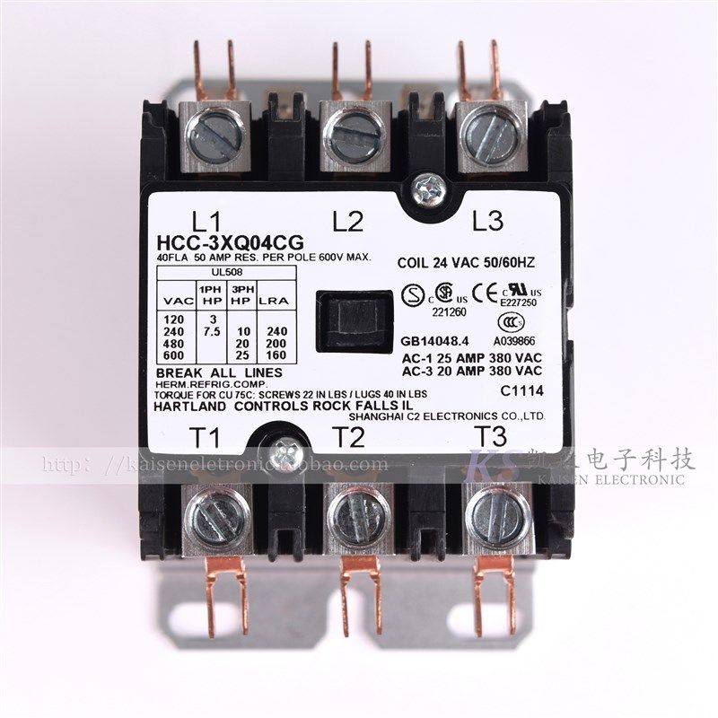 林肯Lincoln 烤箱 链式披萨炉用24VAC美式交流接触器 HCC-3XQ04CG