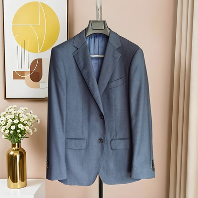 【诺悠翩雅130S面料】精纺纯羊毛西服套装男士高档西装外套
