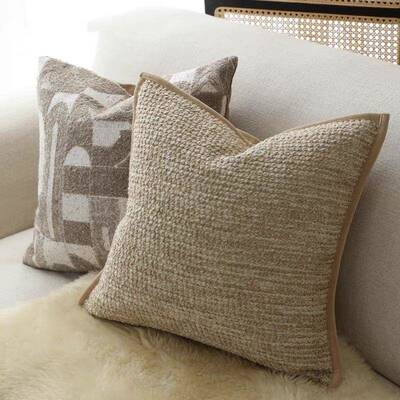 轻奢简现DXE代抱枕发客厅靠垫方枕约样板间酒抱沙枕靠包腰店枕