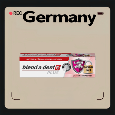 德国代购全场满300包邮blend-a-dent抵抗饭后残渣假牙固定剂40g