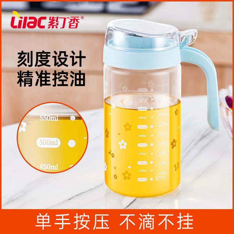 油壶玻璃油壸防漏油罐大号厨房家用装香油不挂油调料瓶酱油醋大号